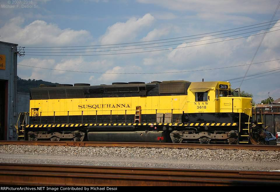 NYSW SD-45 (-2) #3618 Binghamton, NY. 9/26/2007